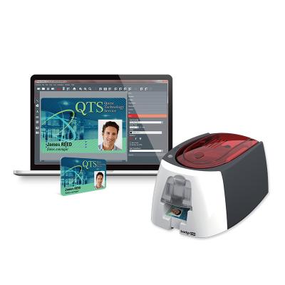 China Evolis Badgy200 Card Printer with Edge-to-edge Printing, 95 Cards per Hour, and USB 2.0 Compatibility for sale