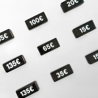 China Plastic Jewelry Price Tag Cube Mahjong Style Display Block for sale