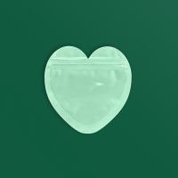 China Green Macaron Heart Self-Seal Jewelry Bags Gift Packaging Pouch 100 Pack for sale