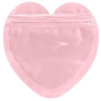 China PINK Macaron Heart Jewelry Self-Sealing Bags for Packaging Gifts Storage Solutions for sale