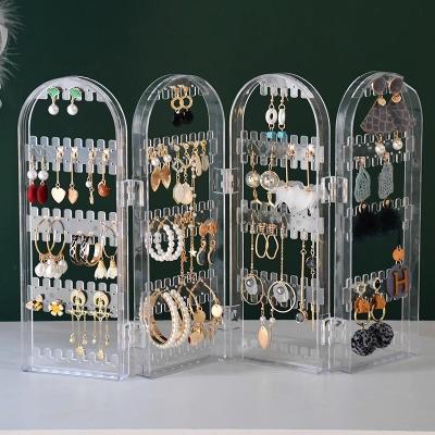 China Four-Panel Jewelry Display Screen Stand Large Capacity for Necklaces Bracelets & Rings for sale