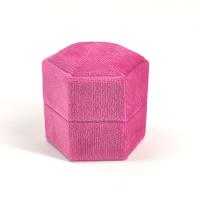 China IS41 Rose red Velvet Ring Packaging Box Elegant Jewelry Gift Box for sale