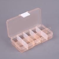 China Orange 10 Grid Plastic Storage Box Removable Divider Organizer Box for sale