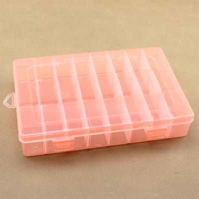 China 19x13x3.6cm PP Material Removable Divider Organizer Case for 24 Grid Plastic Storage Box Easy Organization for sale