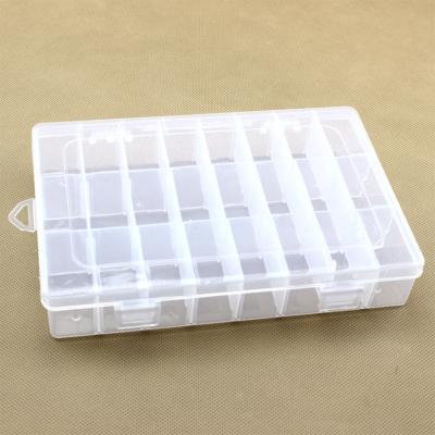 China 24 Grid Transparent Plastic Organizer Box Removable Dividers Storage for sale