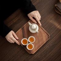 China Solid Walnut Wood Jewelry Tray Square Grid Display for Window Counter Decoration for sale