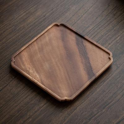 China Solid Walnut Wood Jewelry Tray Square Grid Display for Window Counter Decoration for sale