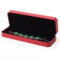 China Red Leatherette Octagon Bracelet Box Jewelry Packaging for sale