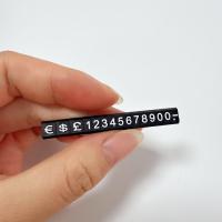 China Black Plastics 5x3mm Mini Triangular Jewellery Price Cubes for Elegant Price Display for sale