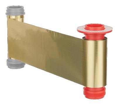 China Matica Gold Metallic Ribbon with 500 Prints per Ribbon and Gold Metallic Film for MC210 MC310 Printers for sale