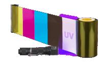 China Matica ChromXpert YMCKUv Ribbon with 750 Prints for Vivid Color Printing on XID8300 XID8600 XL8300 for sale