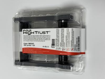 China Original Evolis YMCKO Ribbon R5F208C134 with 300 prints per roll, Four-Color Ribbon and Protective Varnish for Zenius + Primacy2 for sale