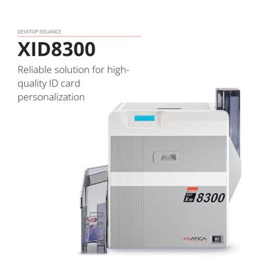 China Matica XID8300 ID Card Printer with Retransfer Printing Technology 300 dpi Resolution and 120 Cards Per Hour Output for sale