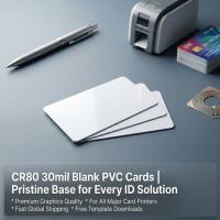 China Dust-Free CR80 Blank PVC Cards - 30 mil Thickness & Full-Bleed Printable for High-End Customizing for sale