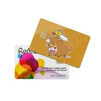 China Custom Full-Bleed Printable Contact IC Smart Cards with 30 mil Thickness and Class 1000 Dust-Free Finish for sale