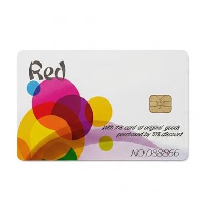China Full-Bleed Printable Contact IC Smart Cards with 85.6mm x 54.0mm Size and 0.76mm Thickness for sale