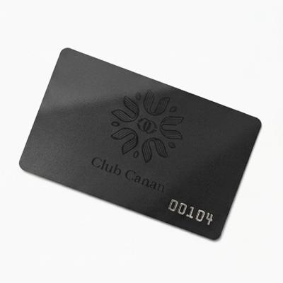 China Wholesale CR80 PVC Card with Gold Foil Embossing, Full-Bleed Printable and 30 mil Thickness for Premium Membership for sale