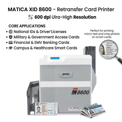 China Identis XID8600 Retransfer Card Printer with 600dpi High Definition Images and Security Features for sale
