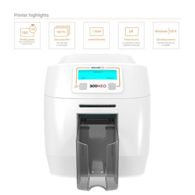 China Magicard 300NEO Duo Double Sided ID Card Printer Duplex Colour Output 100 Card Input Hopper for sale