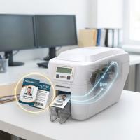 China Magicard 300NEO Duo Double Sided ID Card Printer Duplex Colour Output 100 Card Input Hopper for sale