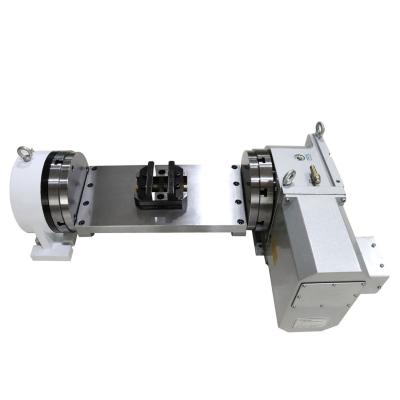 China 4 Axis CNC Rotary Table D-255 High Precision 200mm Dual-Lead Worm Gear for sale