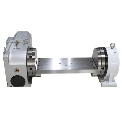 China 4 Axis CNC Rotary Table D-255 255mm Precision Dual-Lead Worm Drive for sale