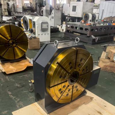 China CNC Rotary Table NC-800 Heavy Cutting Horizontal Vertical Precision 4 Axis Worm Gear 100:1 for sale