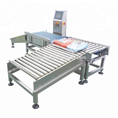 China Compact Touch Screen Conveyor Checkweigher PLC Controlled Weight Checking System JZ-W25kg for sale