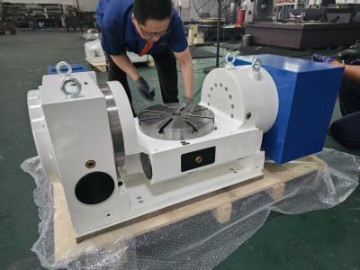 China 5 Axis CNC Double Lead Worm Gear Table Servo Motor Drive Hardened Steel Precision for sale