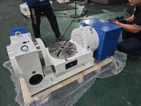 China Tilting Angle Adjustable Worm Gear Rotary Table Hardened Steel Servo Motor Industrial for sale