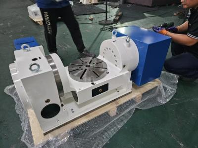 China Tilting Angle Adjustable Worm Gear Rotary Table Hardened Steel Servo Motor Industrial for sale