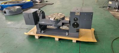 China Double Lead Worm Driven Tilting Rotary Table Hardened Steel Servo High Precision Machining for sale
