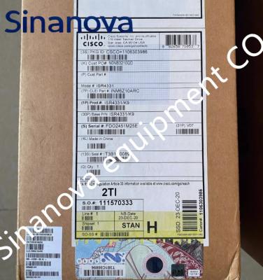 China Cisco ISR4331/K9 Enterprise Router with 500Mbps Throughput, 4GB Memory, and 10GbE Connectivity for sale