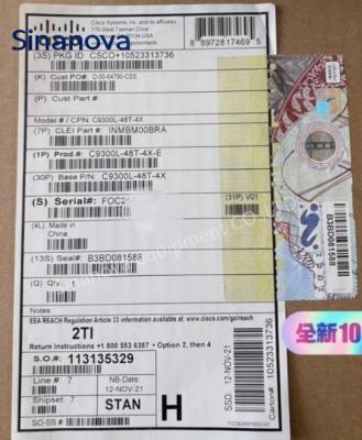 China Cisco Catalyst C9300L-48T-4X-E 48-Port Gigabit Non-PoE Switch 4x10G SFP+ Uplinks for sale