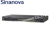 China Cisco Catalyst 2960X 24 Port PoE+ Gigabit Switch 370W Fanless 2 SFP Uplink for sale