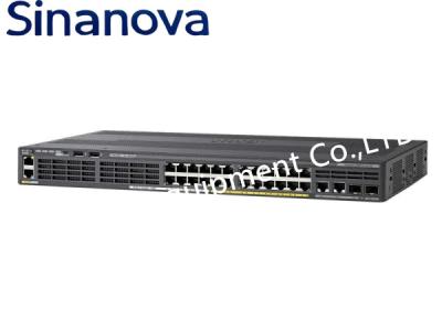 China Cisco Catalyst 2960X 24 Port PoE+ Gigabit Switch 370W Fanless 2 SFP Uplink for sale