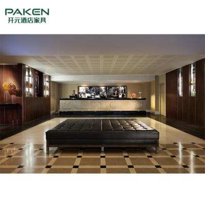 China European Style PU Leather Lobby Furniture Set with 65,000 SQM Factory and 3-Year Warranty for sale