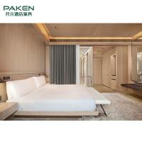 China PAKEN High Glossy MDF Hotel Furniture E1 Grade Plywood Custom Manufacturing 2000mm Bed Base 2400mm Wardrobe for sale