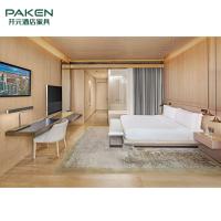 China PAKEN High Glossy MDF Hotel Furniture E1 Grade Plywood Custom Manufacturing 2000mm Bed Base 2400mm Wardrobe for sale