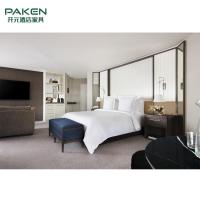China High Gloss Finish Solid Wood Hotel Furniture Set with 1800x2000mm Bed Base and 65,000 SQM Manufacturing Facility for sale