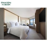 China High Gloss Finish Solid Wood Hotel Furniture Set with 1800x2000mm Bed Base and 65,000 SQM Manufacturing Facility for sale