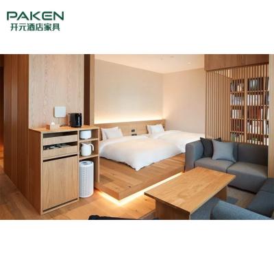 China Custom Hotel Furniture Bedroom Sets - Queen Bed 60x80, Nightstand 24x18x26 - Commercial Grade Solid Wood Construction for sale