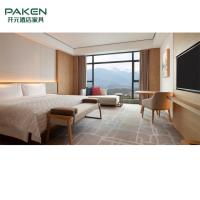 China Custom 5-Star Hotel Bedroom Furniture Set with 6'8'' Bed Base and 7'10'' Wardrobe - E1 Grade Materials for sale
