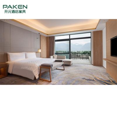 China Custom 5-Star Hotel Bedroom Furniture Set with 6'8'' Bed Base and 7'10'' Wardrobe - E1 Grade Materials for sale
