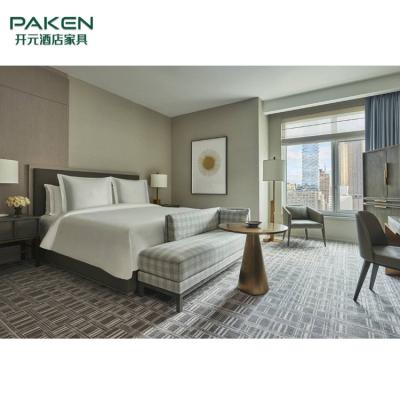 China Custom Hotel Bedroom Furniture Set with 1800×2000mm Bed Base and 2000×2200mm Wardrobe - E1 Grade Materials for sale