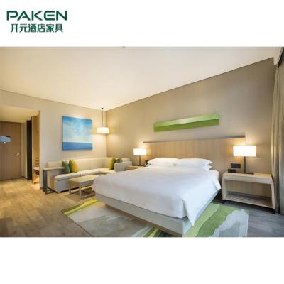 China Light Color Veneer Hotel Bedroom Furniture Set - 13-Piece Suite with 1800×2000mm Bed Base and 2000×2200mm Wardrobe for sale