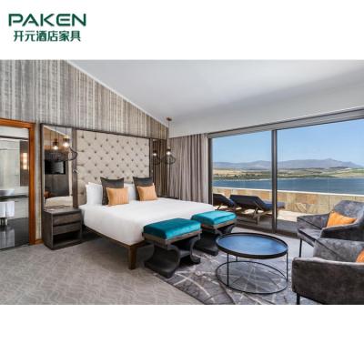 China Custom 5-Star Hotel Bedroom Sets with 2000mm Bed Base and 2400mm Wardrobe - Luxury Furniture for Hotels for sale