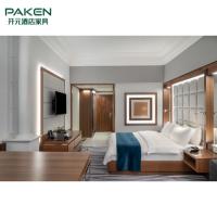 China Modern Walnut Wood Hotel Furniture Set - 13-Piece Collection with 1800mm Bed Base and 2000×500×2200mm Wardrobe for sale