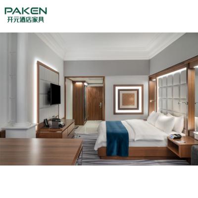 China Modern Walnut Wood Hotel Furniture Set - 13-Piece Collection with 1800mm Bed Base and 2000×500×2200mm Wardrobe for sale