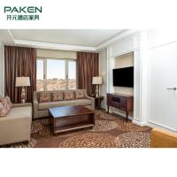 China Commercial Apartment Melamine Guest Room Sets with 2000mm Bed Frame and 2400mm Wardrobe for Hospitality Furniture for sale